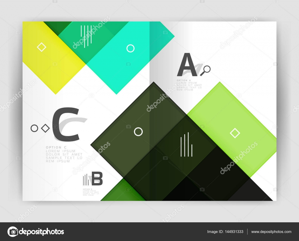 Squares and rectangles a4 brochure template Stock Vector by ©akomov ...