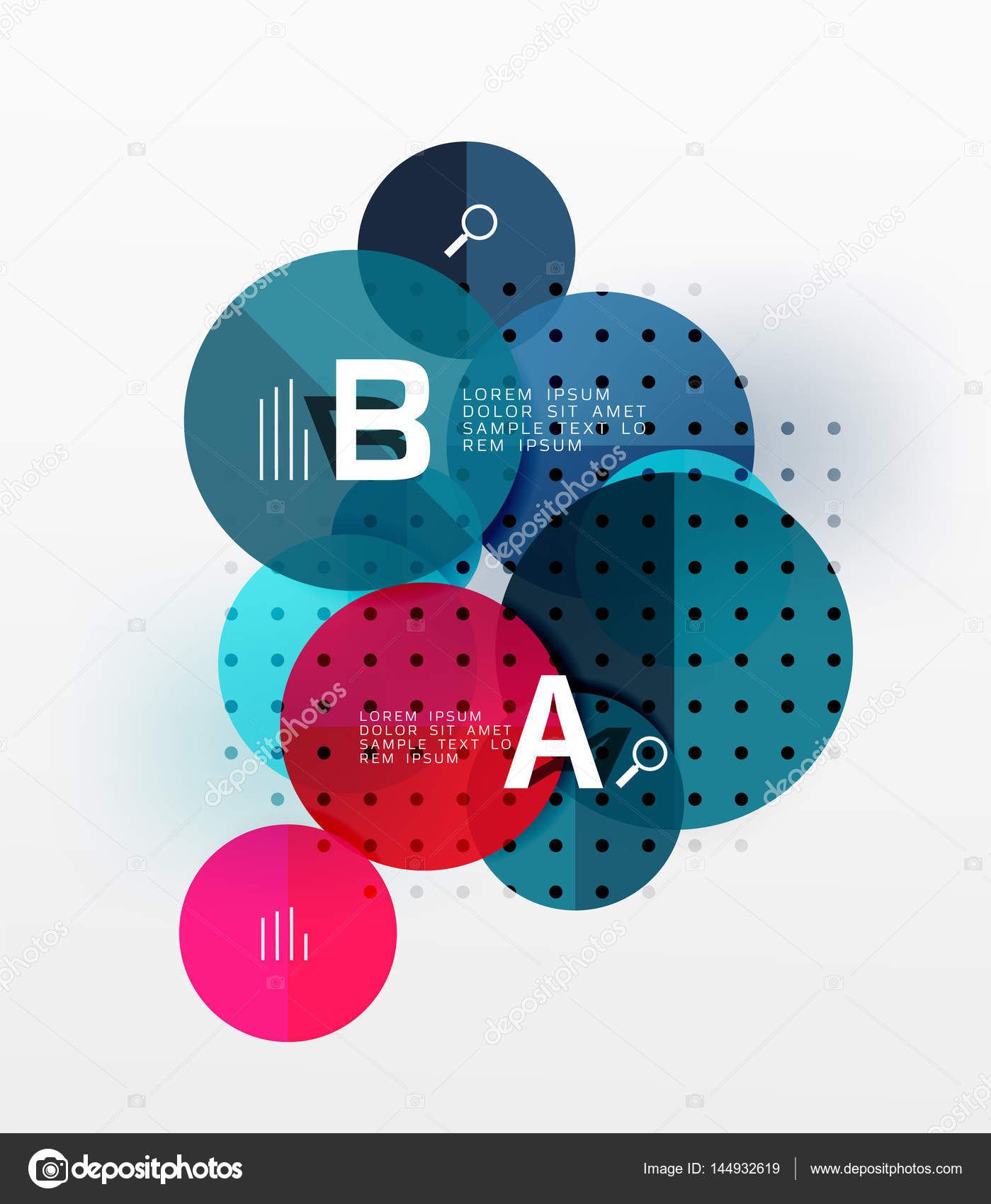 Vector circle bubbles modern geometric background Stock Vector by ...