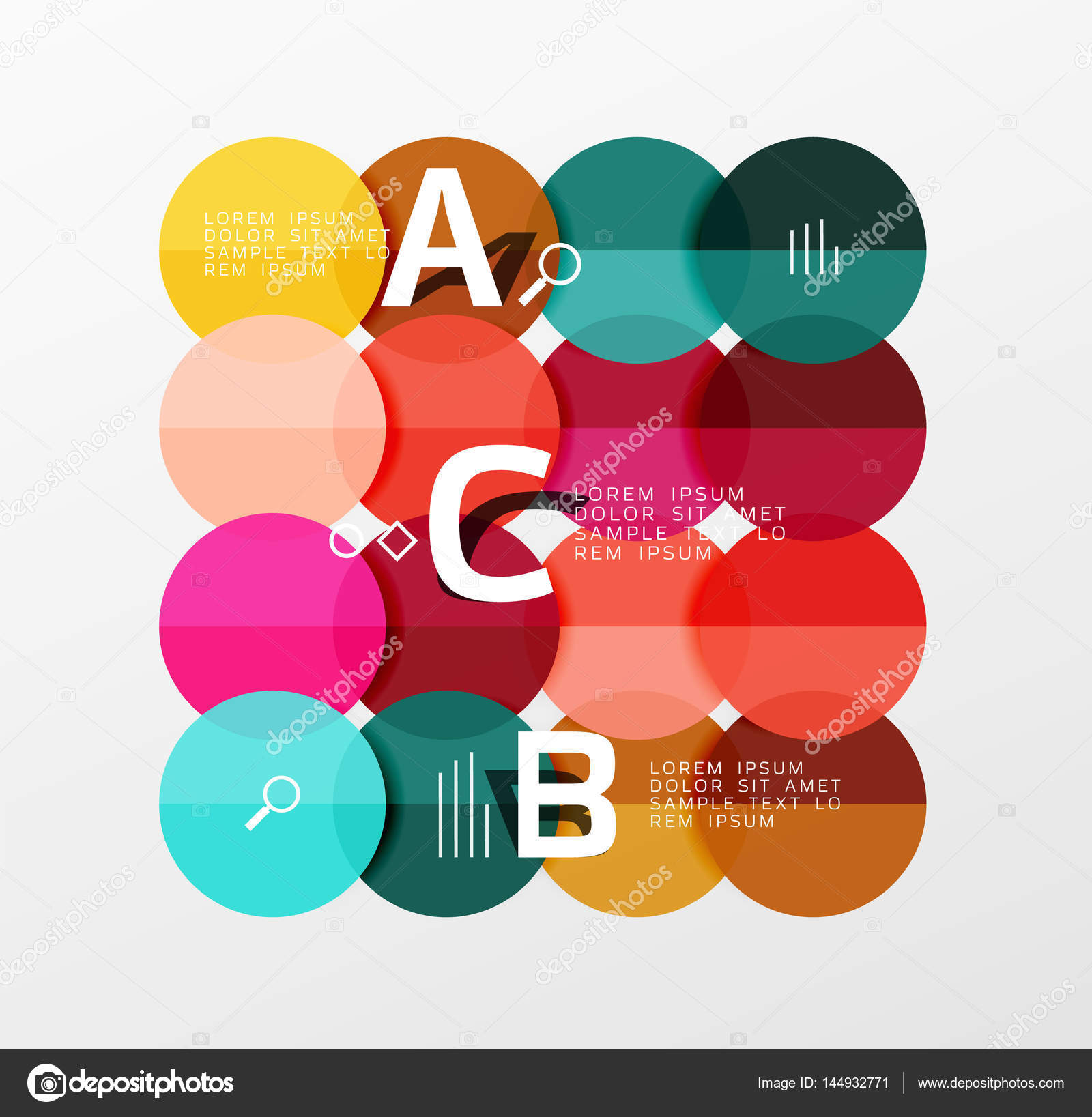 Vector circle bubbles modern geometric background Stock Vector by ...