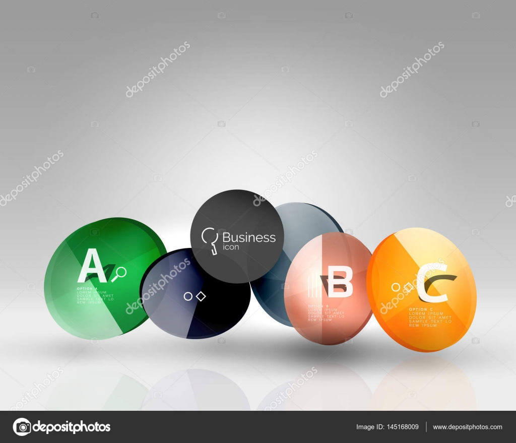 Colorful glossy circle infographics Stock Vector Image by ©akomov ...