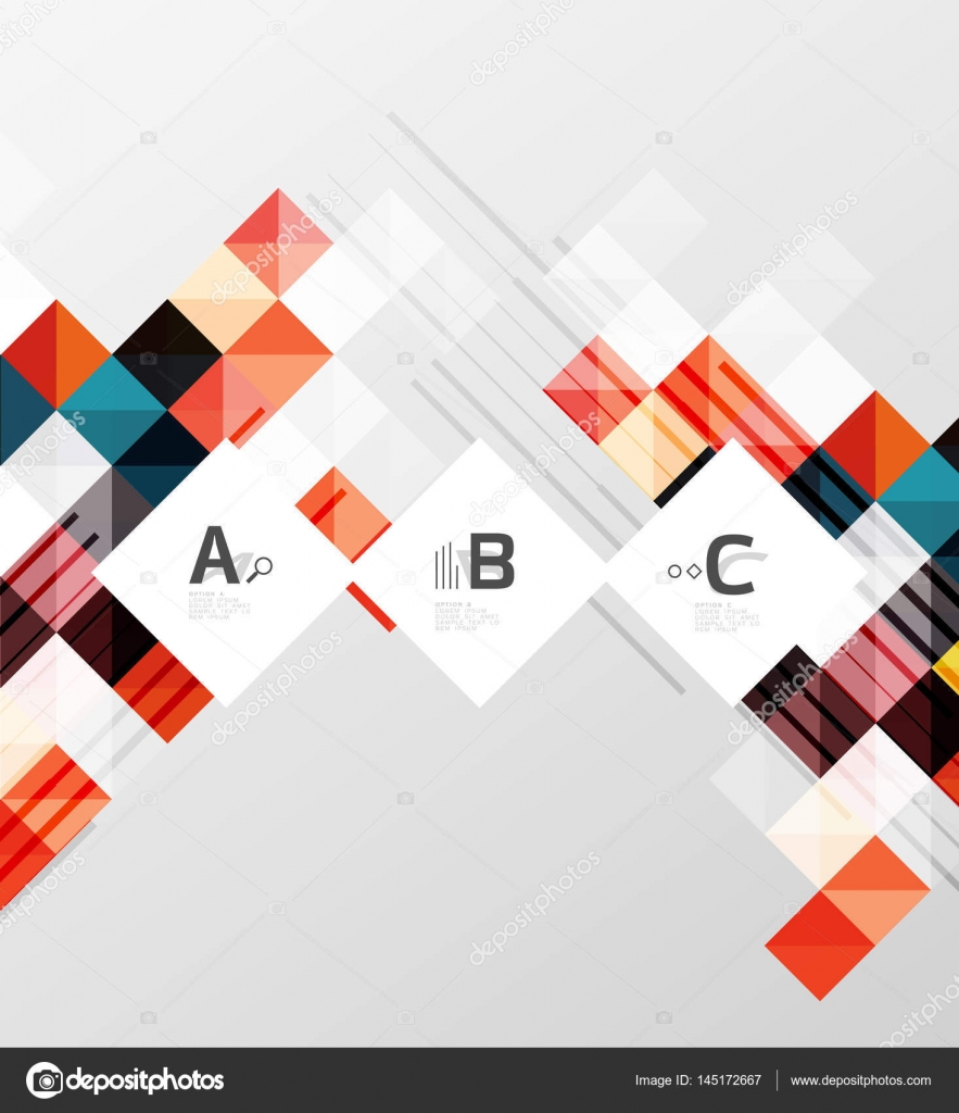 Square elements with infographics and options Stock Vector by ©akomov ...