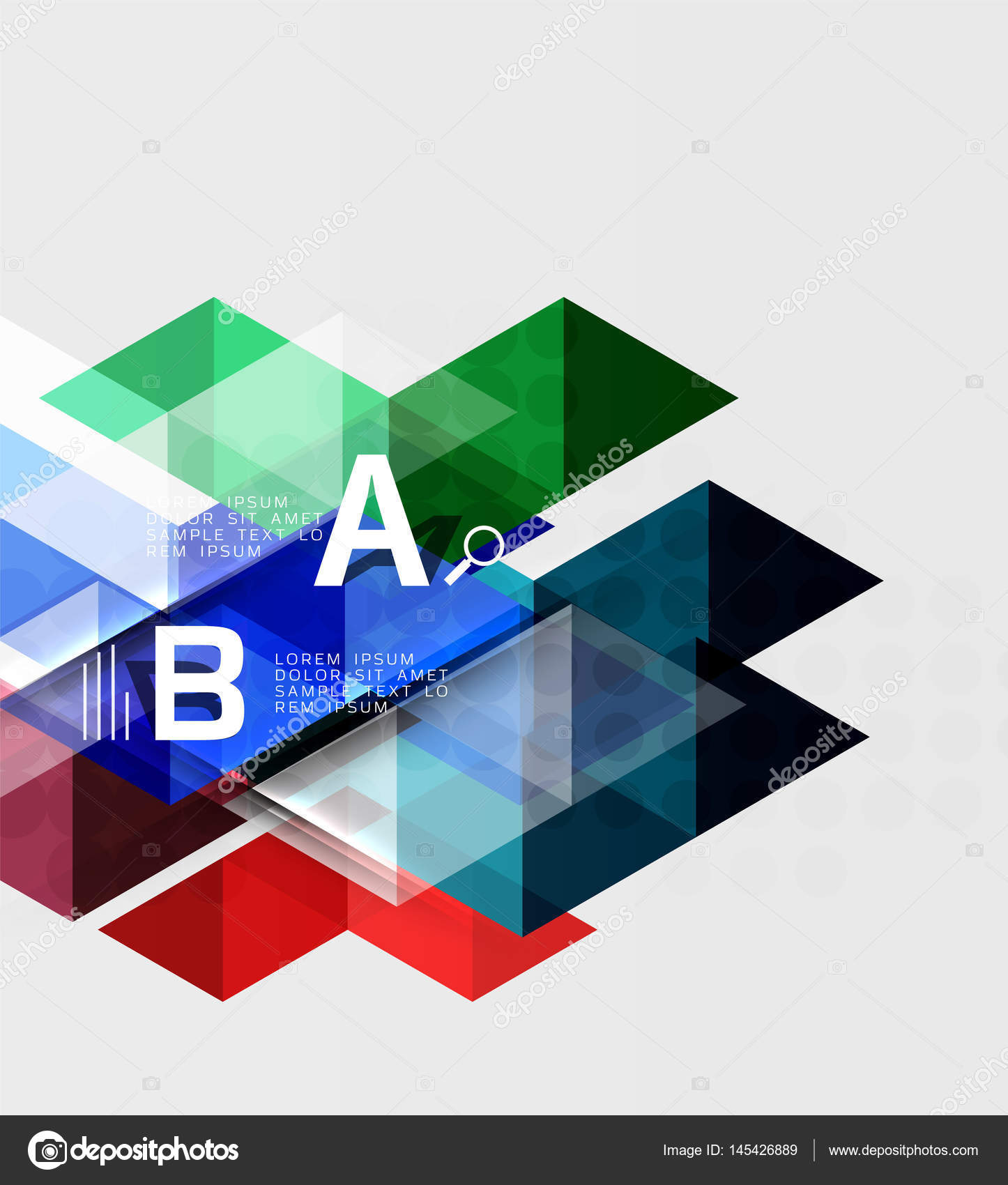 Transparent triangle tiles banner Stock Vector by ©akomov 145426889