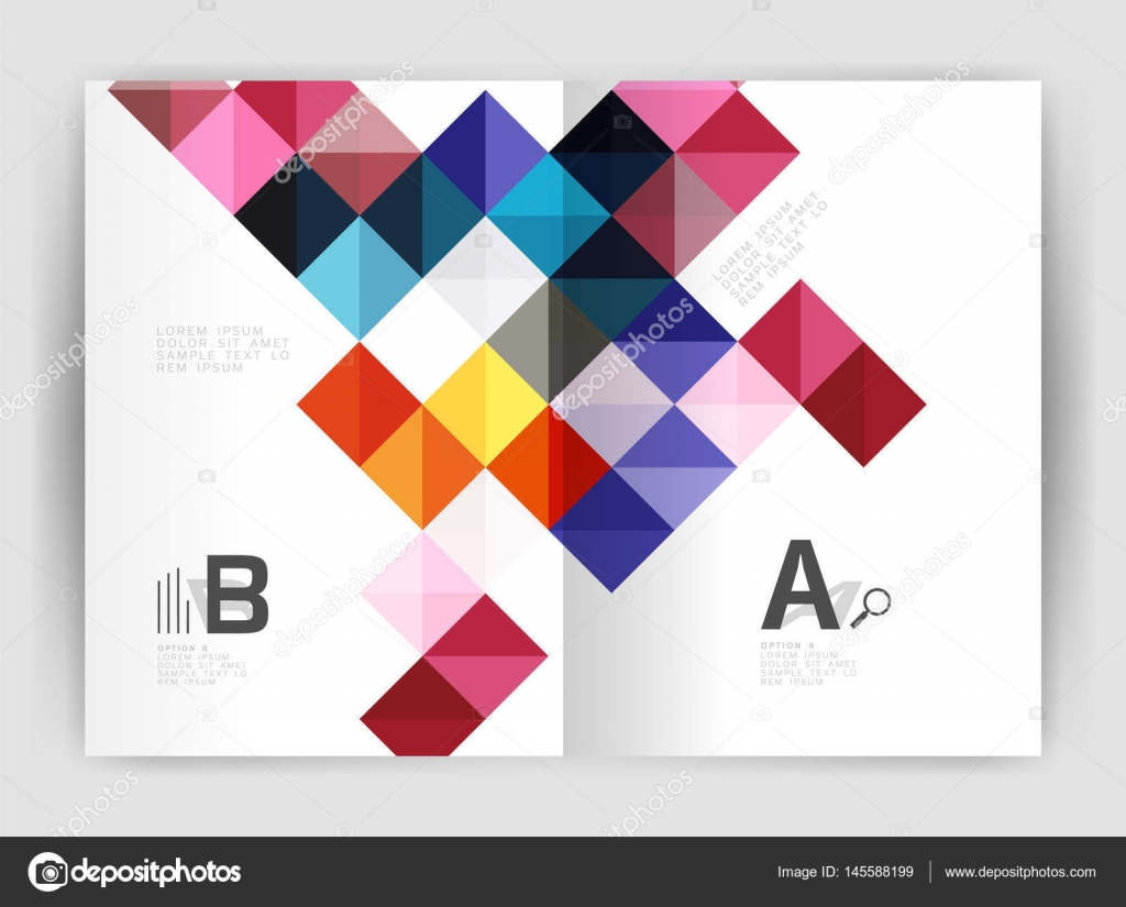 Square annual report brochure a4 print template Stock Vector by ©akomov ...