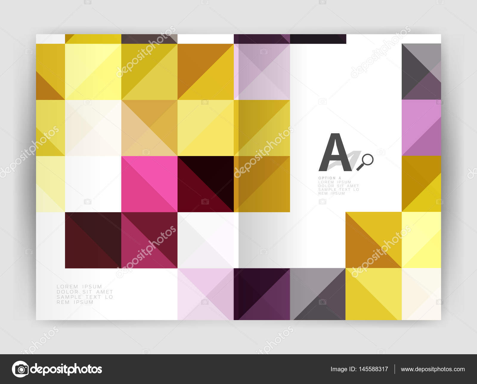 Square annual report brochure a4 print template Stock Vector by ©akomov ...