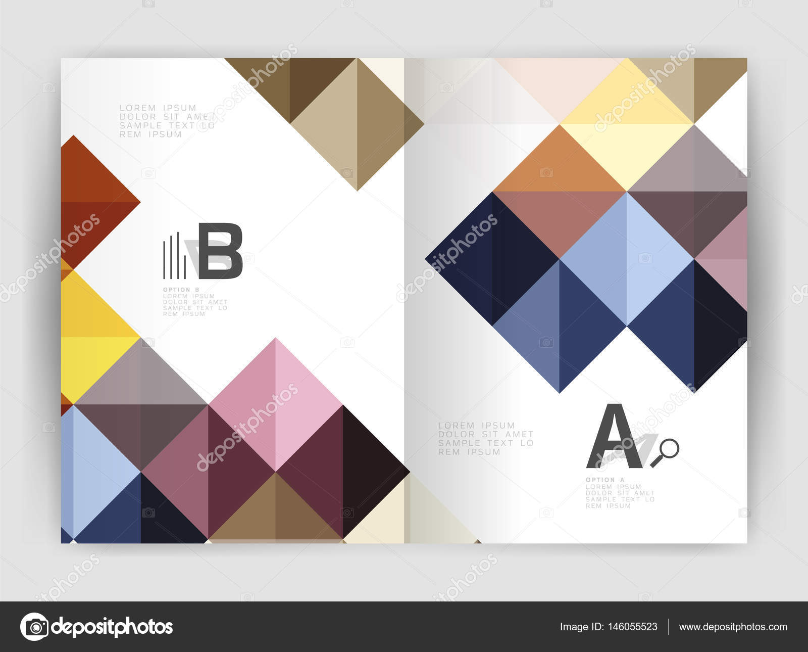 Square annual report brochure a4 print template Stock Vector Image by ...