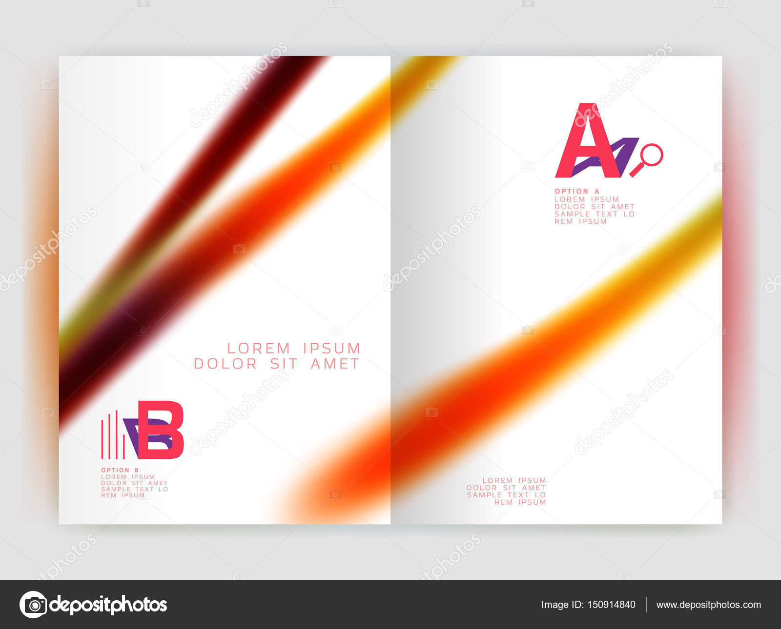 Blurred wave line. Business annual report abstract background Stock ...