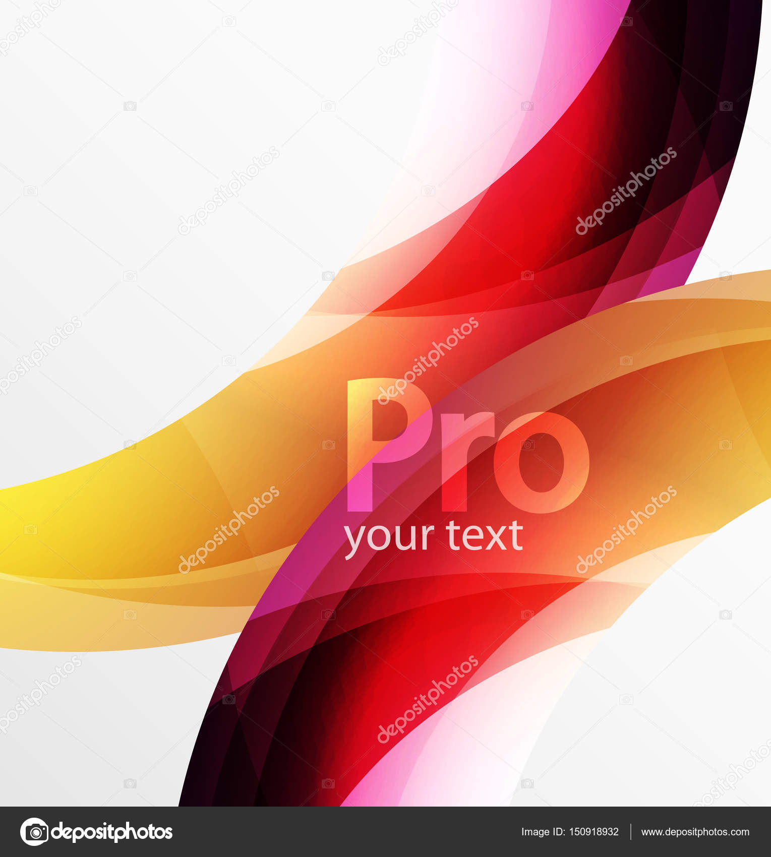 Futuristic hi-tech glass wave abstract background. Color curvy line ...