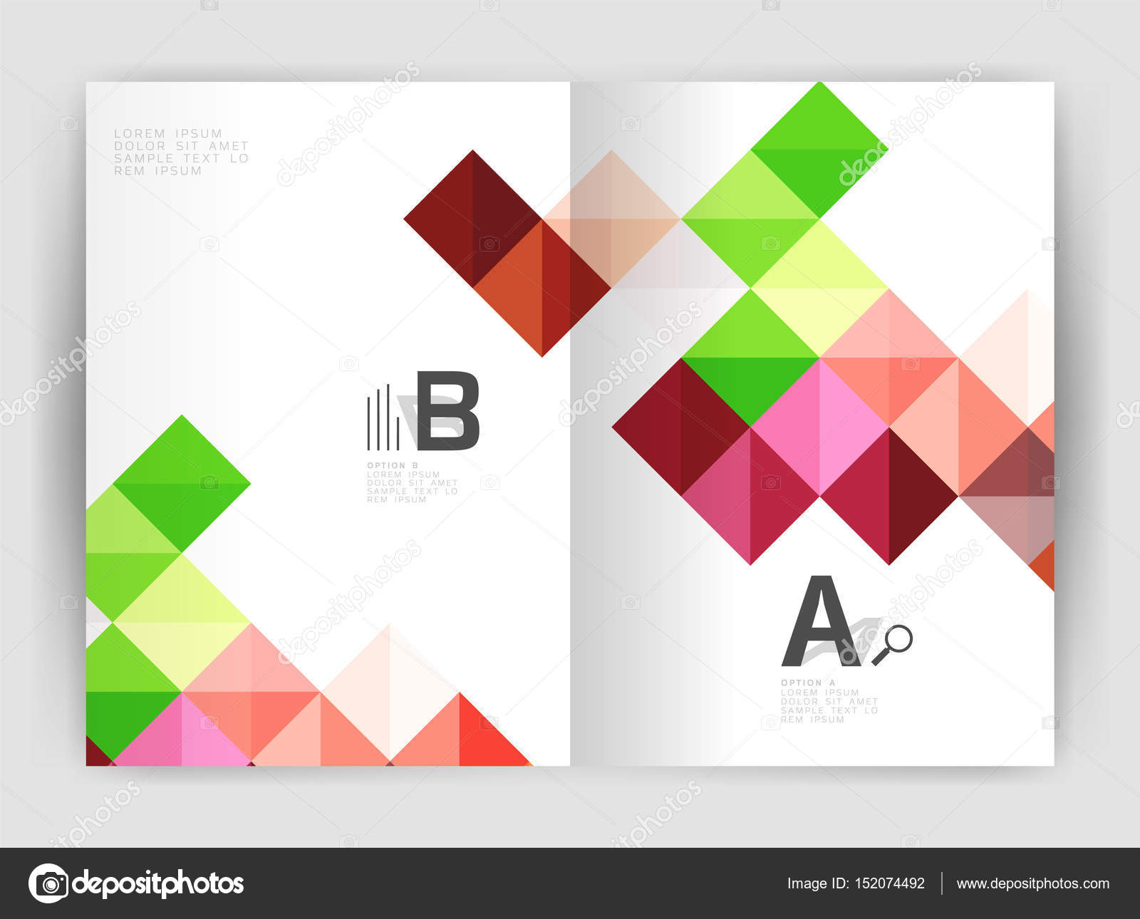 Vector square leaflet, business a4 print template Stock Vector by ...