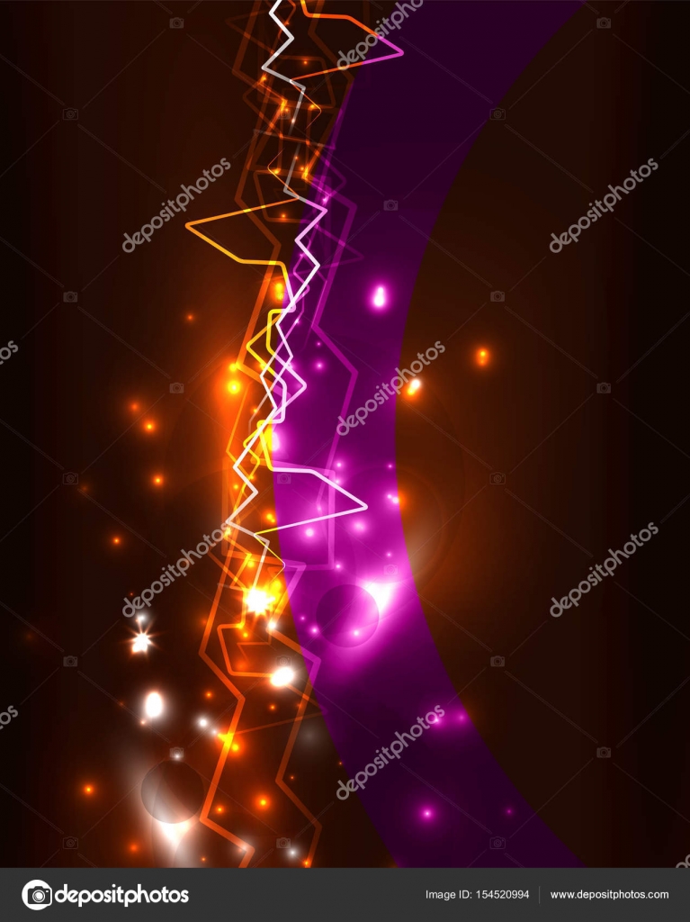 Neon lightning vector background Stock Vector by ©akomov 154520994