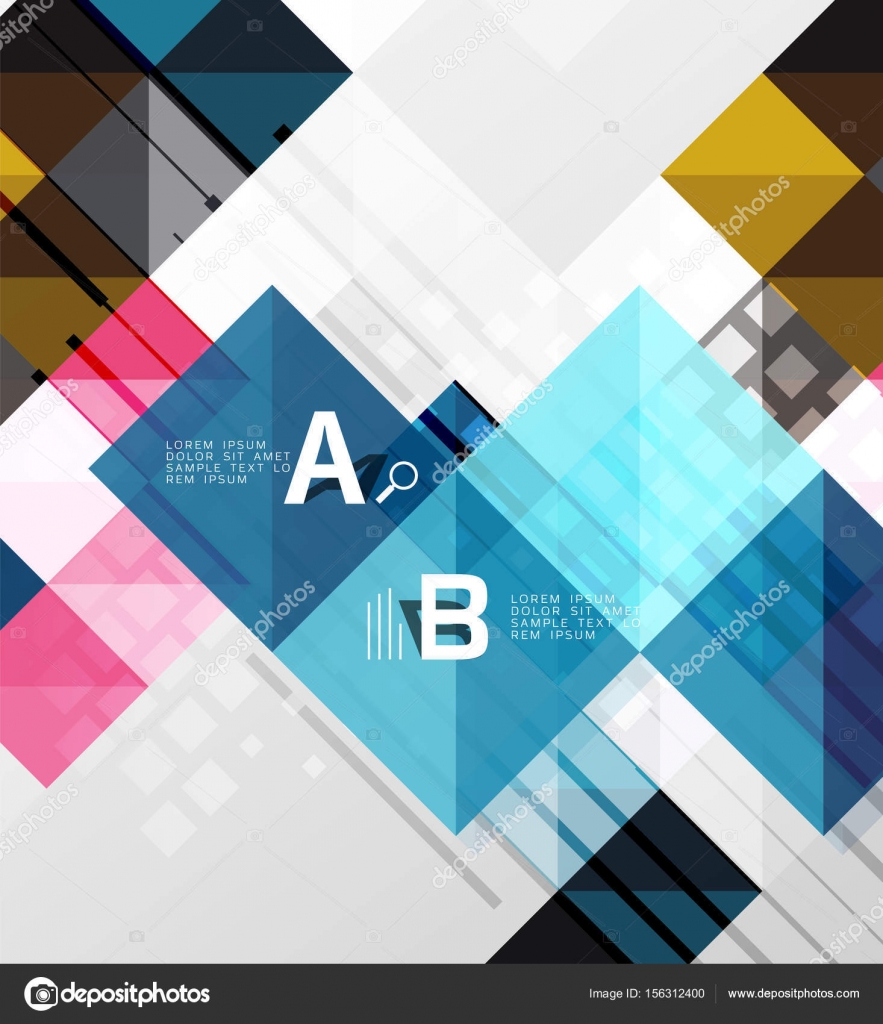 Square elements with infographics and options Stock Vector by ©akomov ...