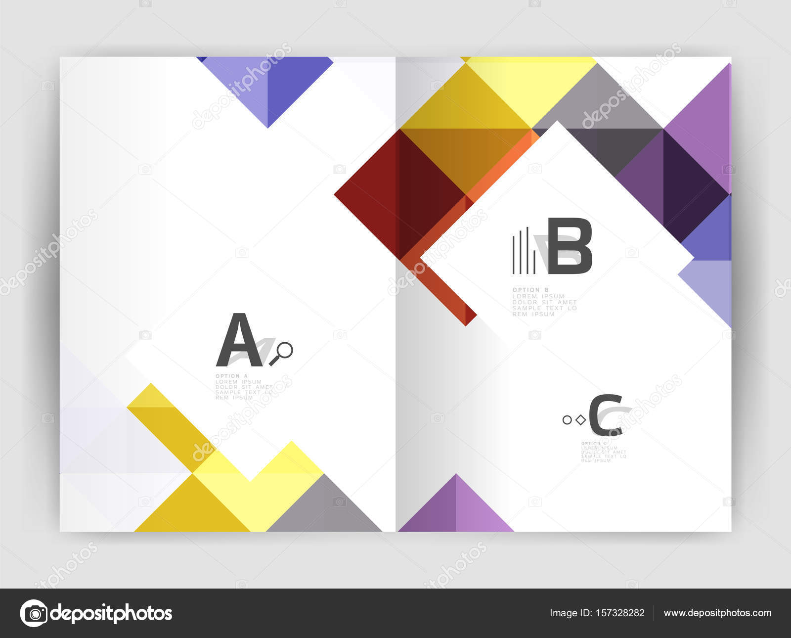 Vector square leaflet, business a4 print template Stock Vector by ...