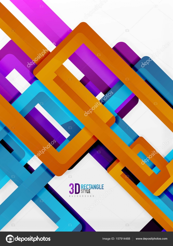 Elementos de tubo rectángulo, fondo vectorial Vector de stock por ...