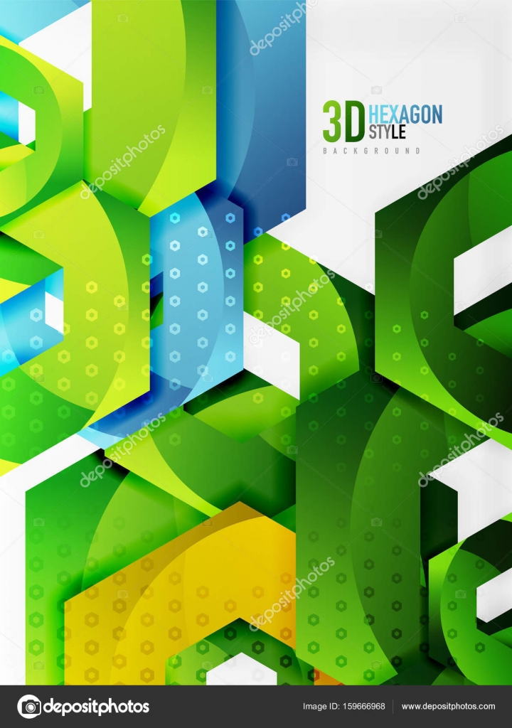 Vector 3d hexagon background Stock Vector Image by ©akomov #159666968