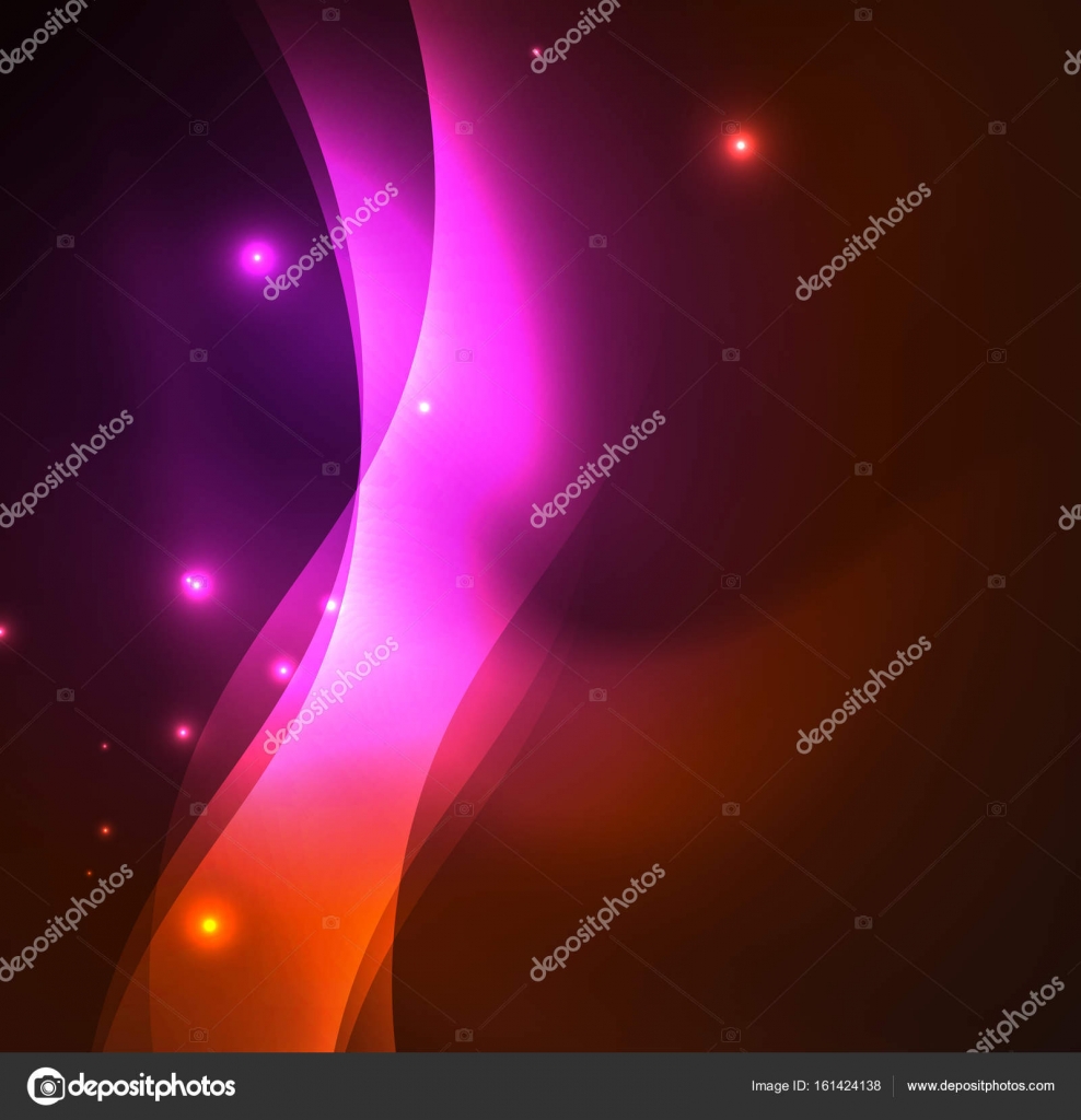 Illuminated neon waves Stock Vector Image by ©akomov #161424138