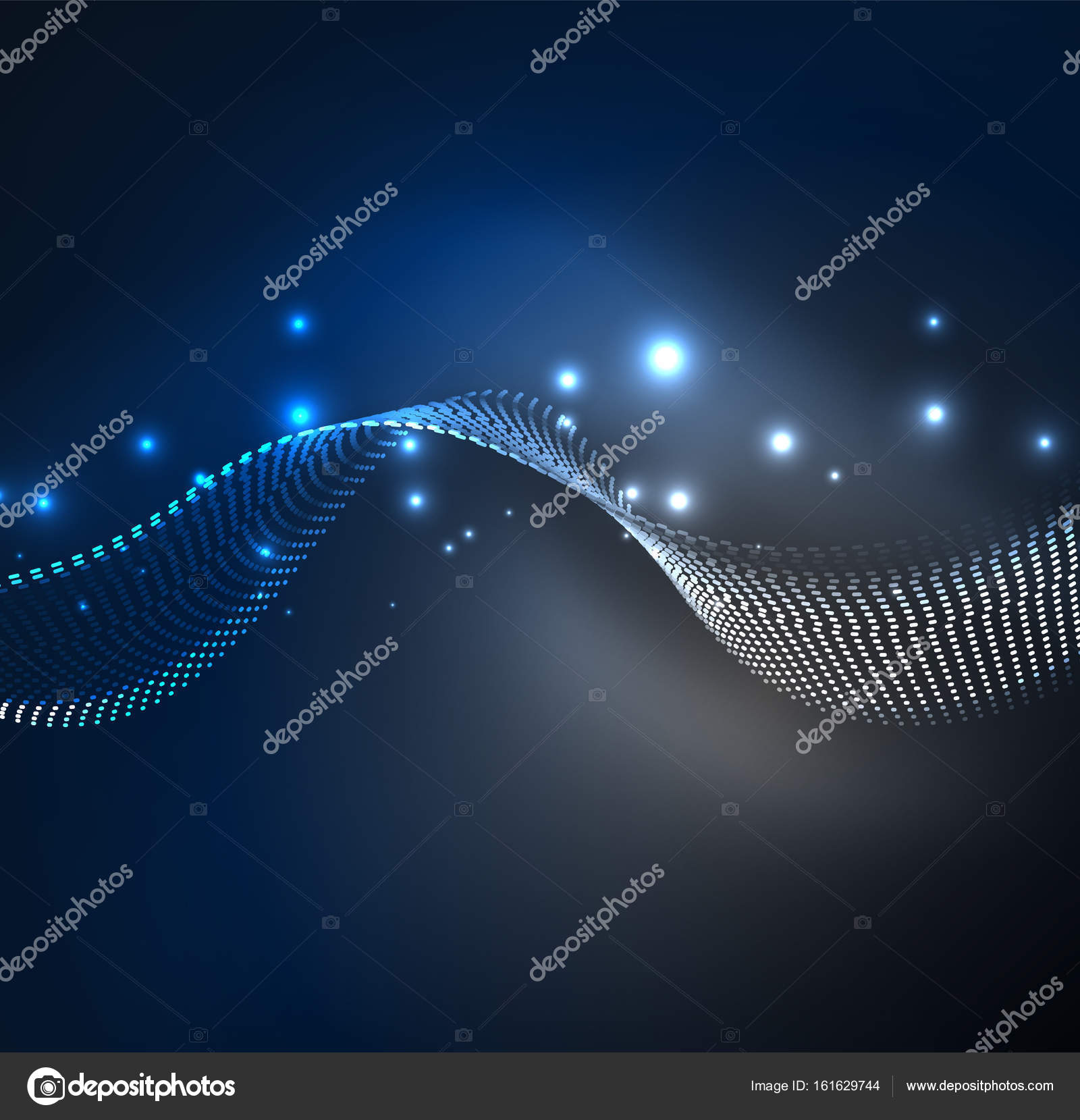 Vector wave particles background Stock Vector by ©akomov 161629744