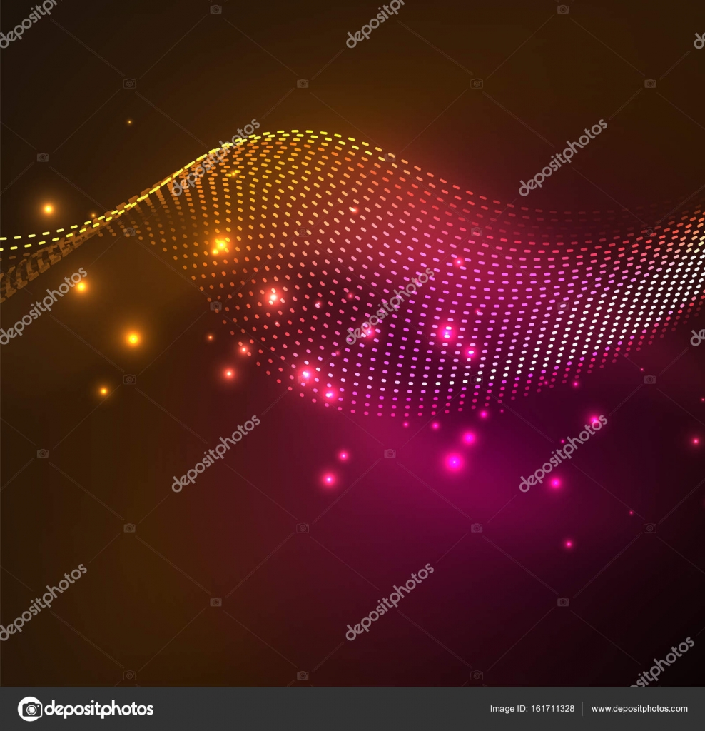 Vector wave particles background Stock Vector by ©akomov 161711328