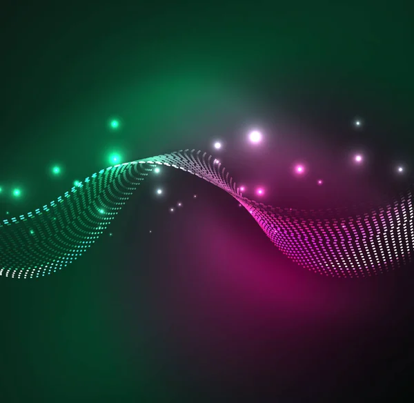 Vector wave particles background - Stock Image - Everypixel