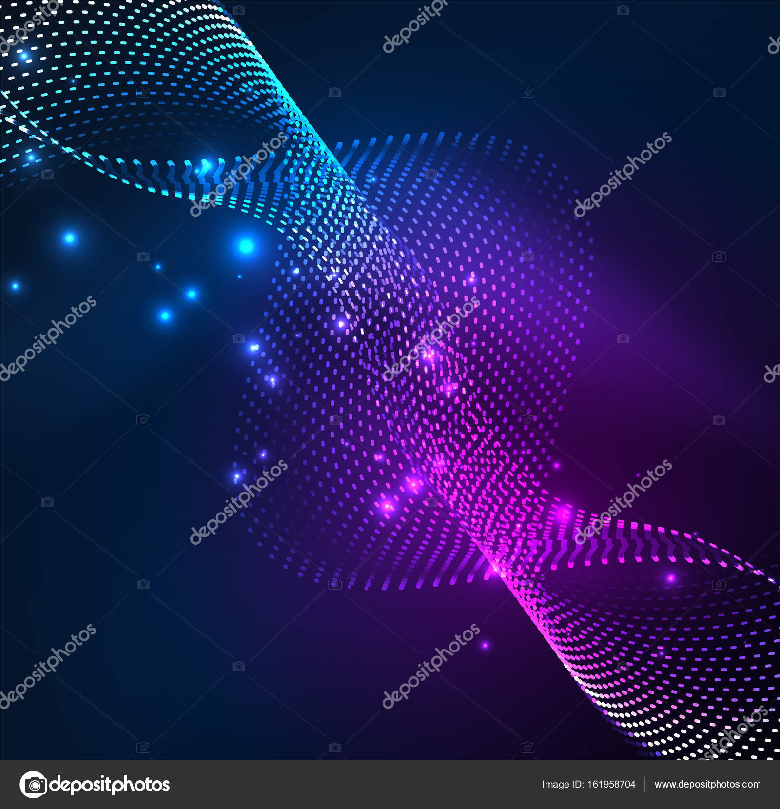 Vector wave particles background Stock Vector by ©akomov 161958704