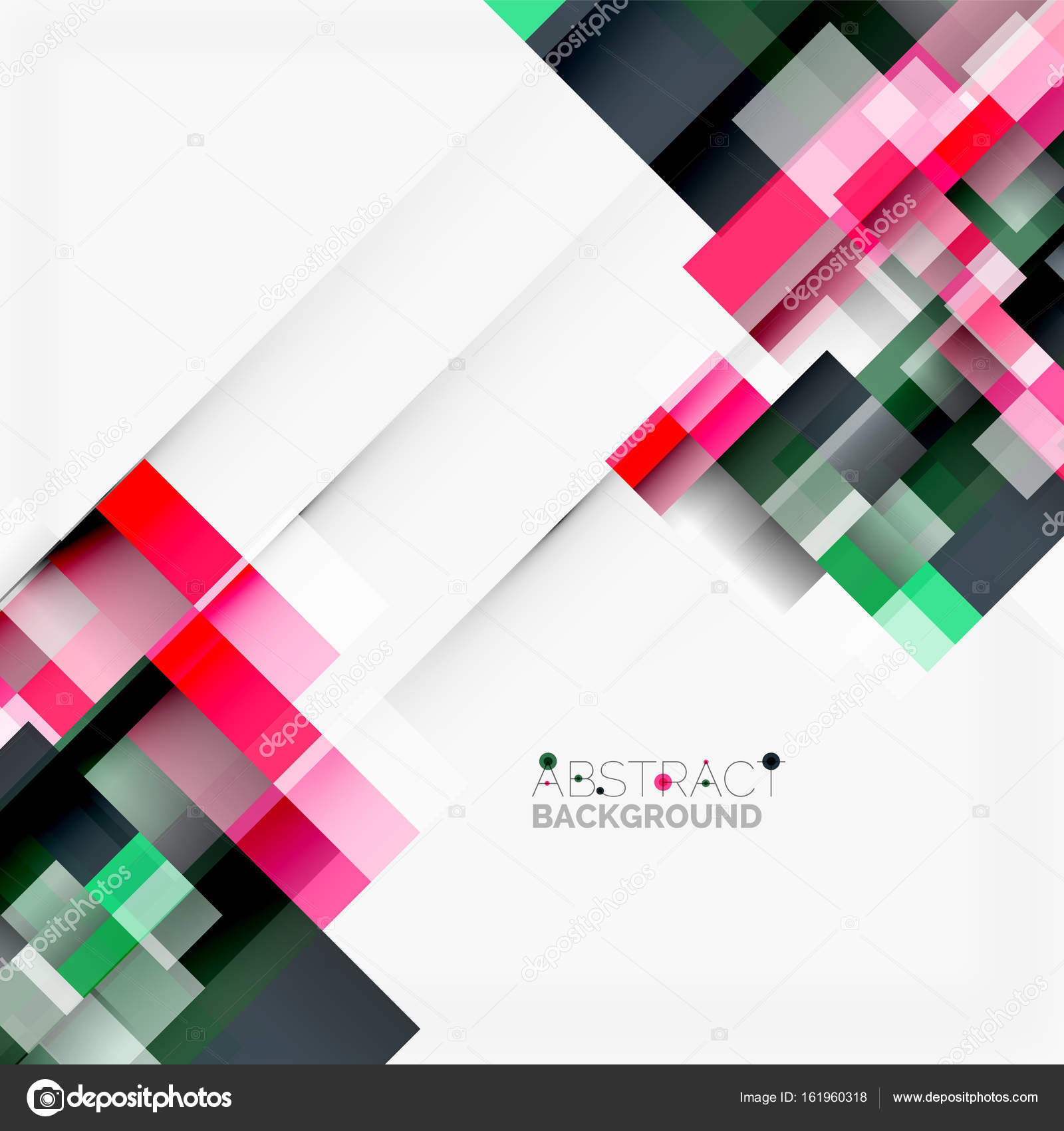 Abstract Blocks Template Design Background Simple Geometric Shapes On White Straight Lines And