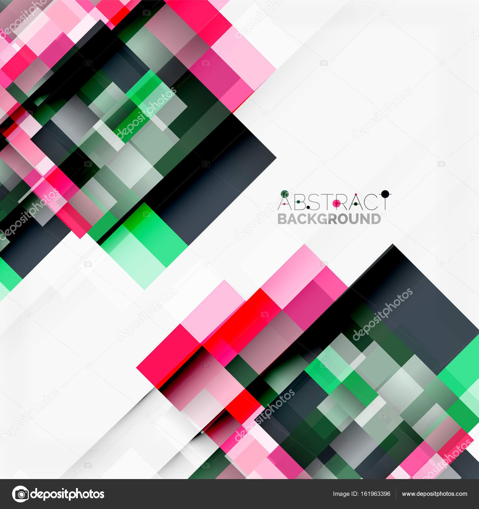 Abstract Blocks Template Design Background Simple Geometric Shapes On White Straight Lines And
