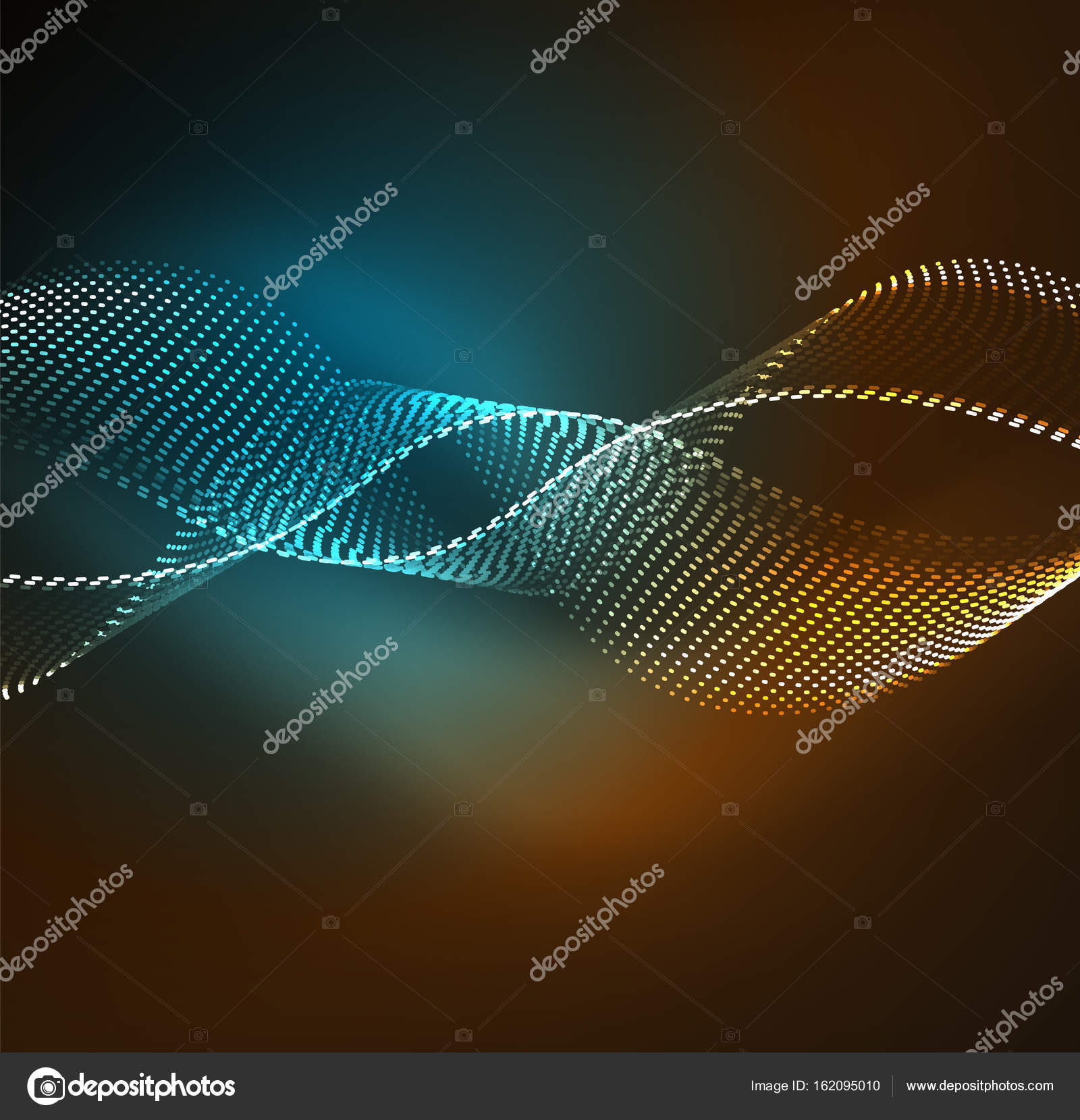 Vector wave particles background Stock Vector by ©akomov 162095010