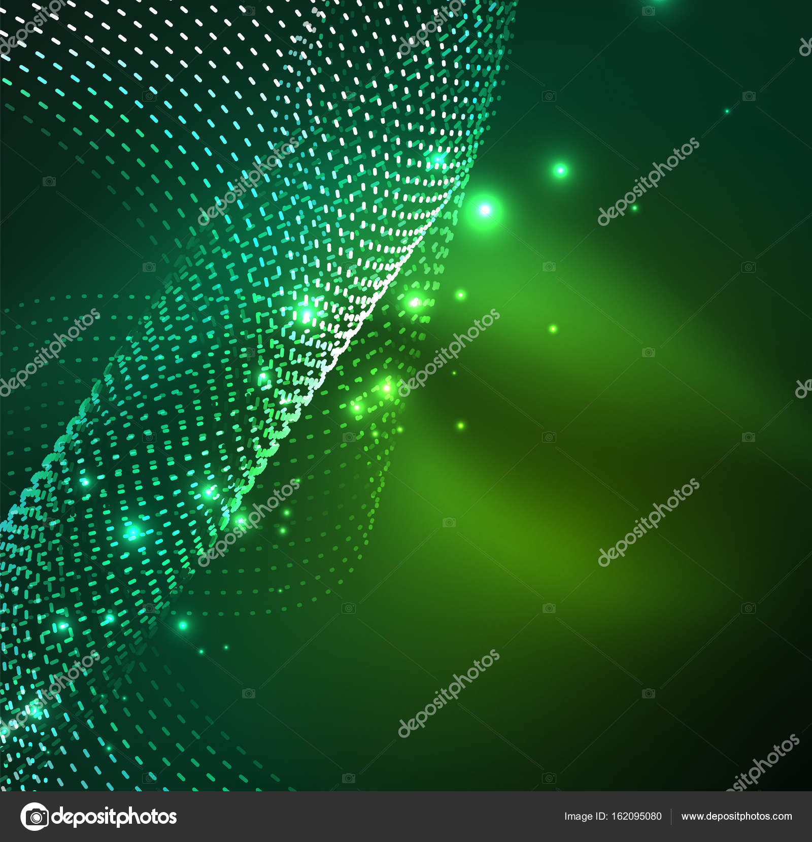 Vector wave particles background Stock Vector by ©akomov #162095080