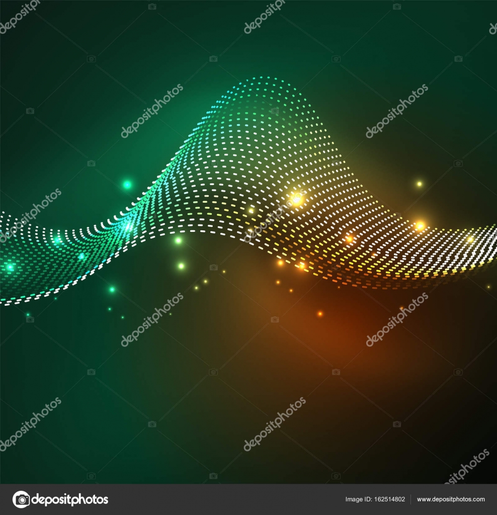 Vector wave particles background Stock Vector by ©akomov 162514802