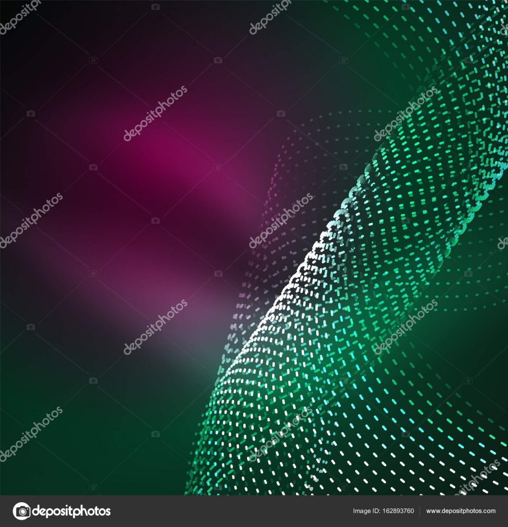 Vector wave particles background Stock Vector Image by ©akomov #162893760