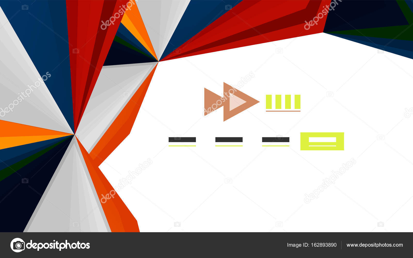 Modern triangle presentation template Stock Vector by ©akomov 162893890