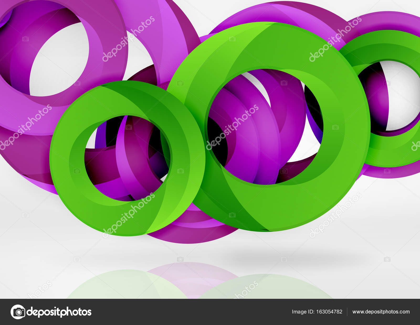 Modern 3d ring vector abstract background Stock Vector by ©akomov 163054782