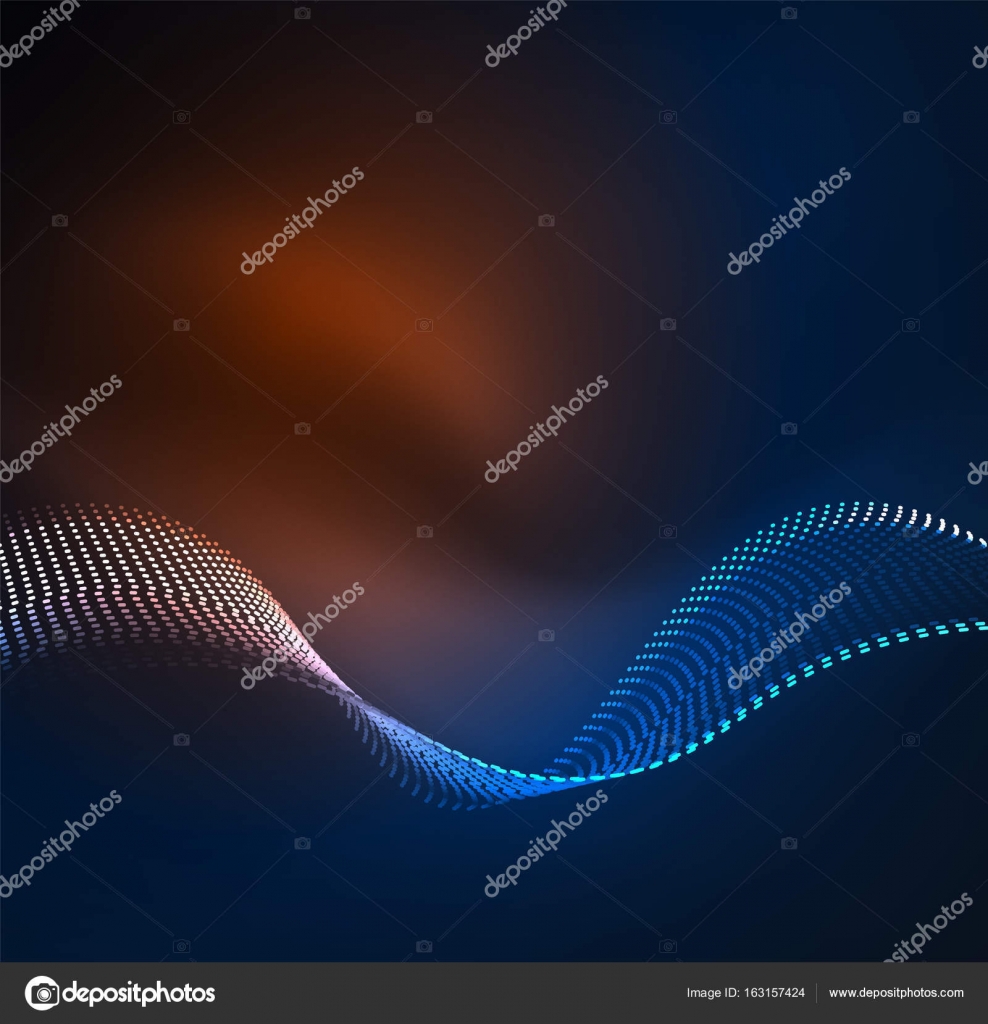 Vector wave particles background Stock Vector by ©akomov 163157424