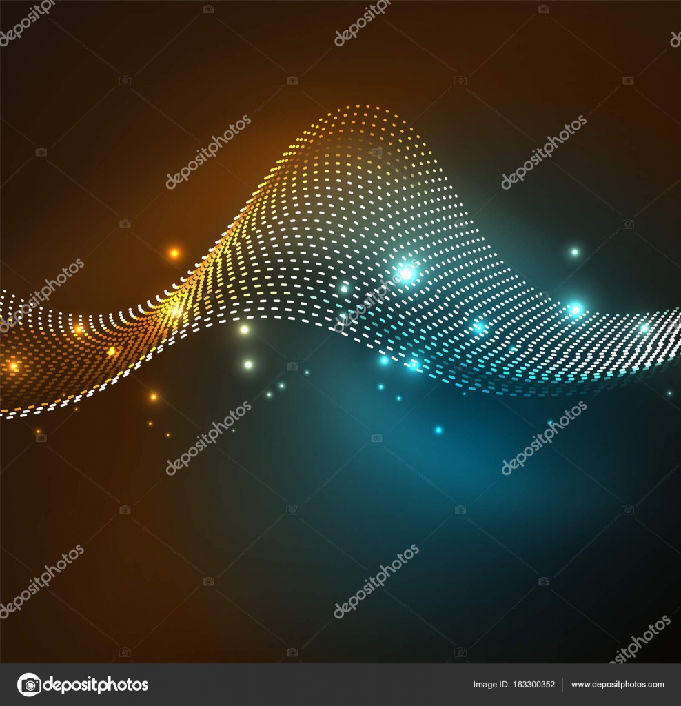 Vector wave particles background Stock Vector Image by ©akomov #163300352