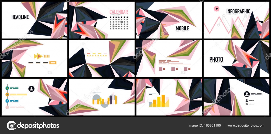 Modern triangle presentation template Stock Vector by ©akomov 163861190