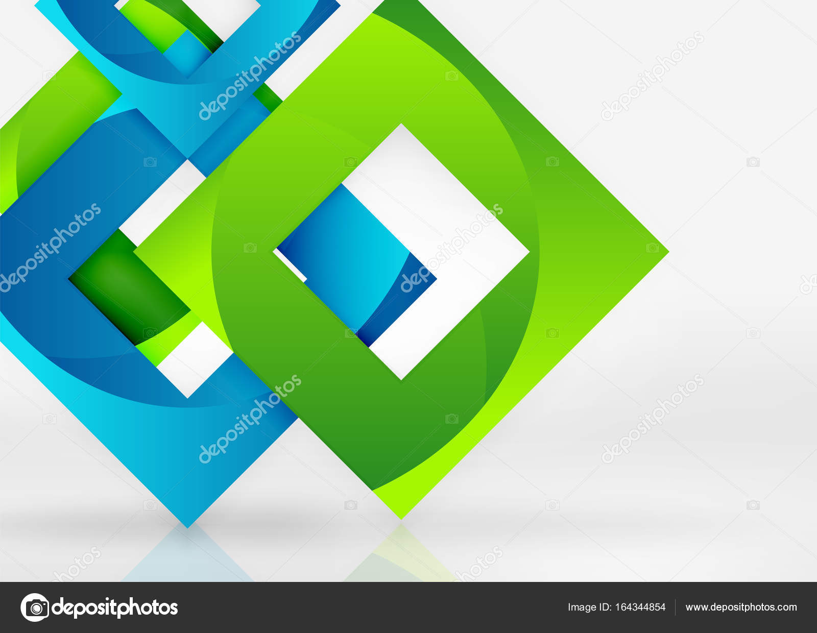 Squares geometric shapes in light grey 3d space Stock Vector by ©akomov ...