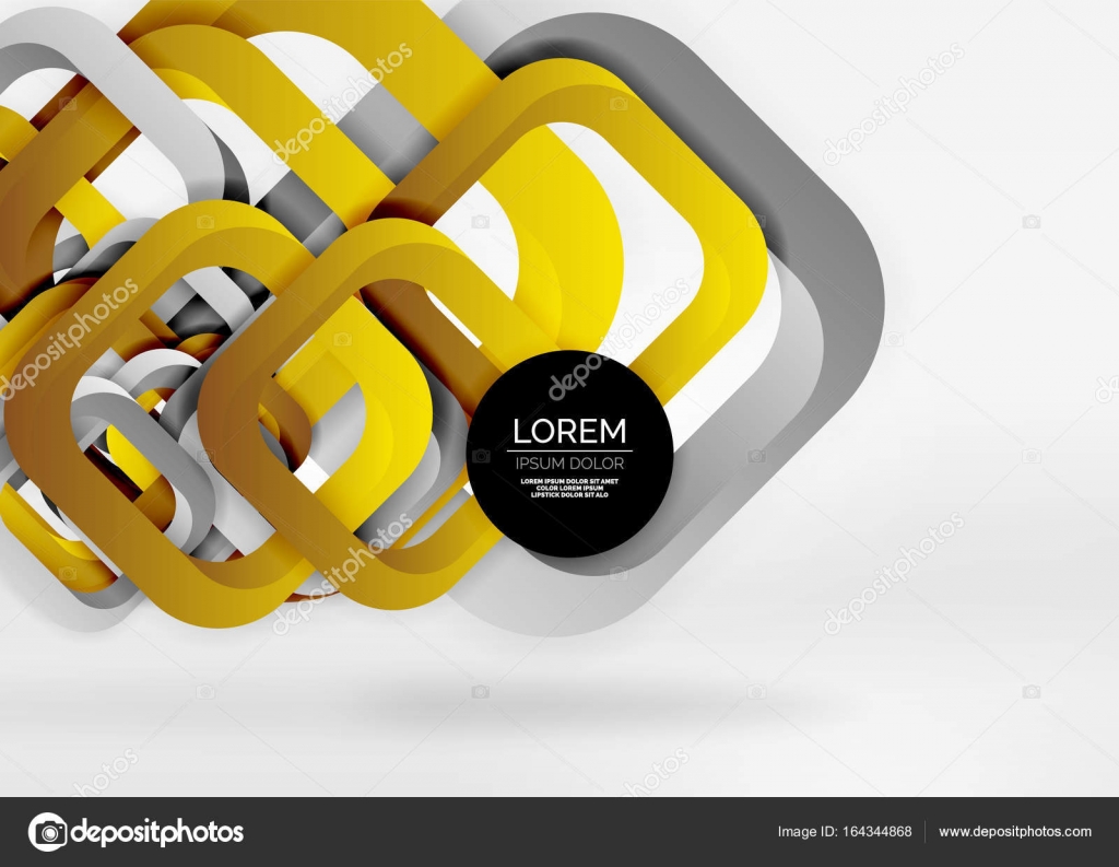 Squares geometric shapes in light grey 3d space Stock Vector by ©akomov ...