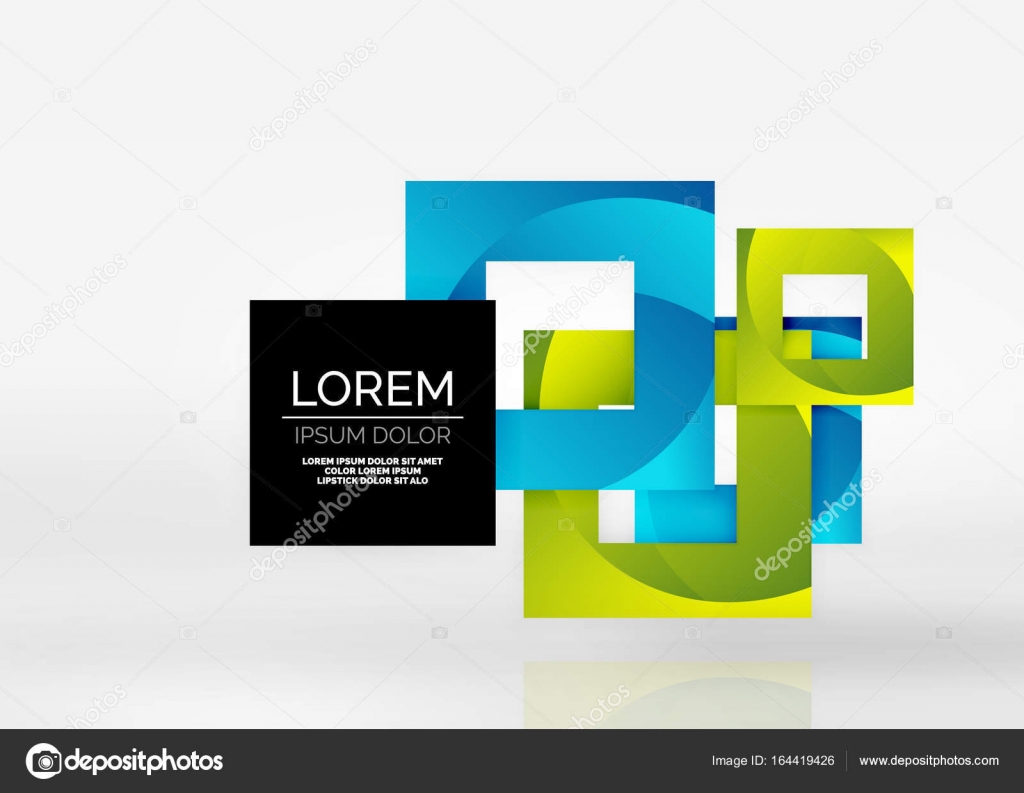 Squares geometric shapes in light grey 3d space Stock Vector by ©akomov ...