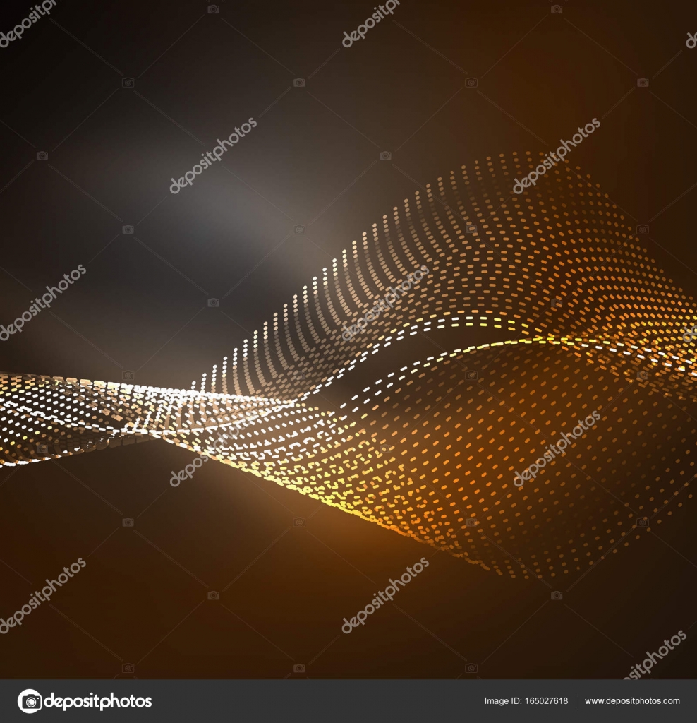 Vector wave particles background Stock Vector by ©akomov 165027618