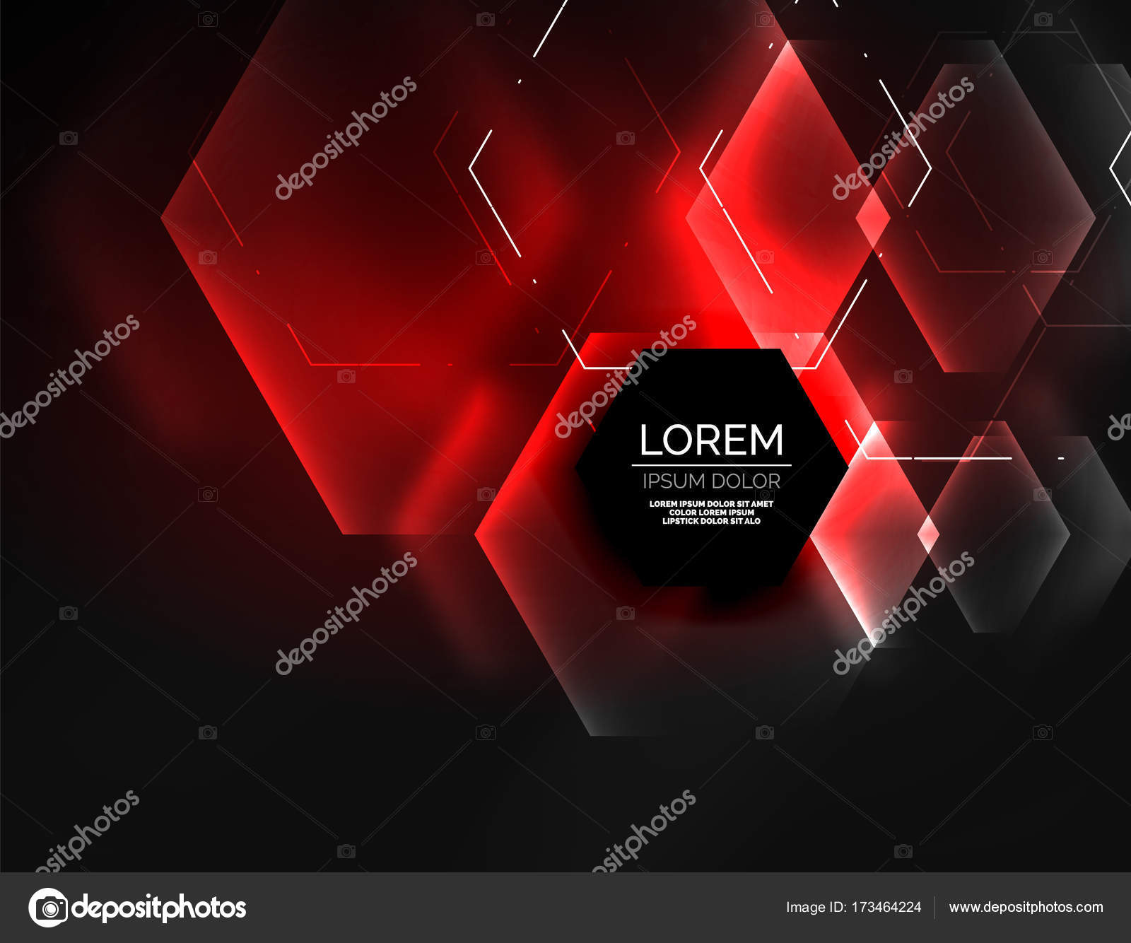 Digital techno abstract background, glowing hexagons Stock Vector by ...