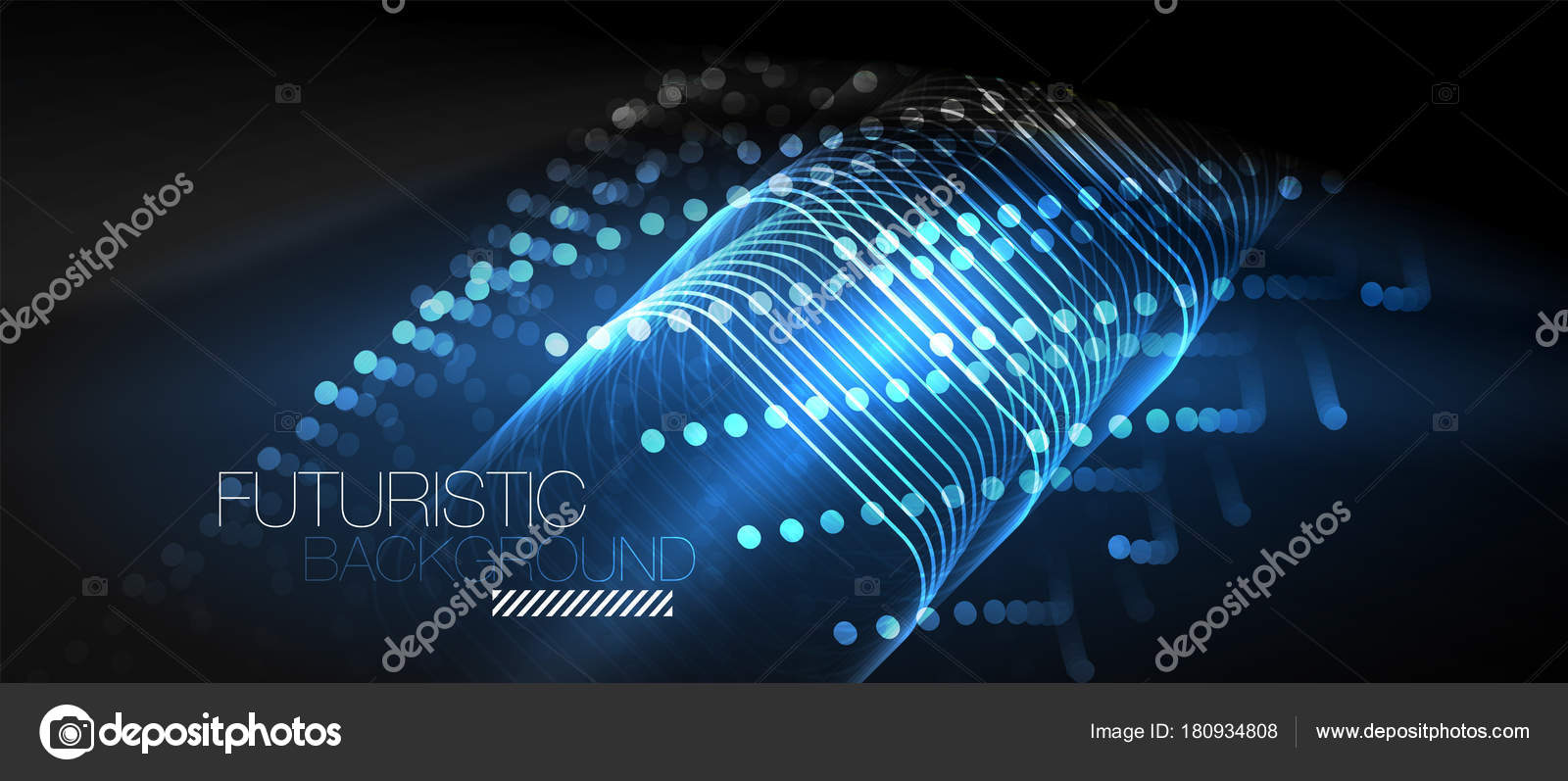Neon glowing techno lines Stock Vector Image by ©akomov #180934808