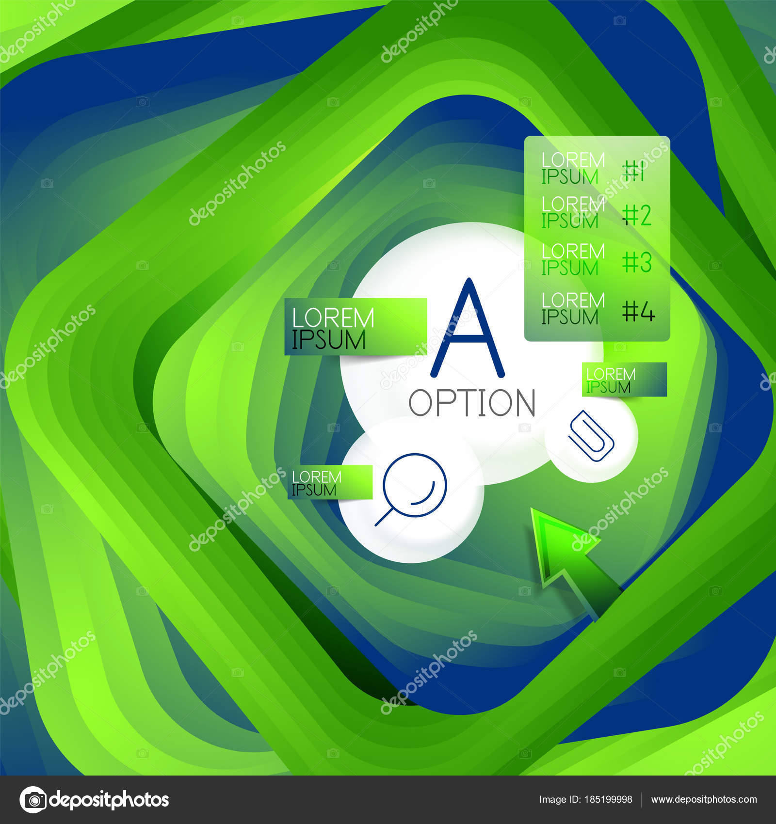 Rotating swirl square background, color rectangles with stepping ...