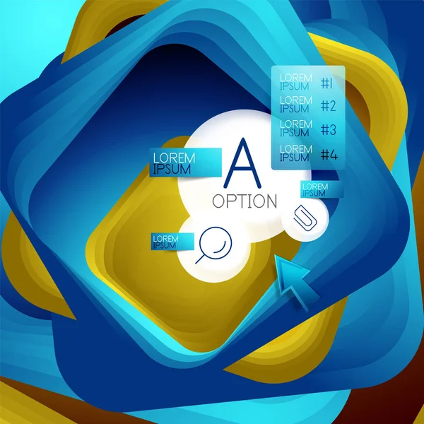 Rotating swirl square background, color rectangles with stepping ...