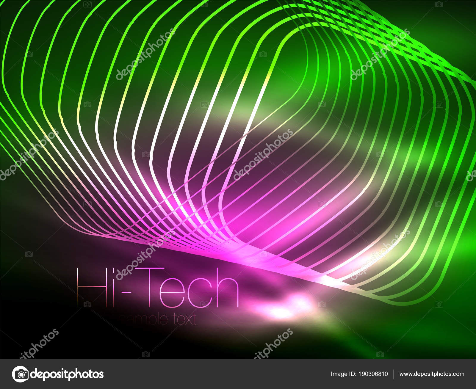 Neon glowing outline squares in dark Stock Vector Image by ©akomov ...