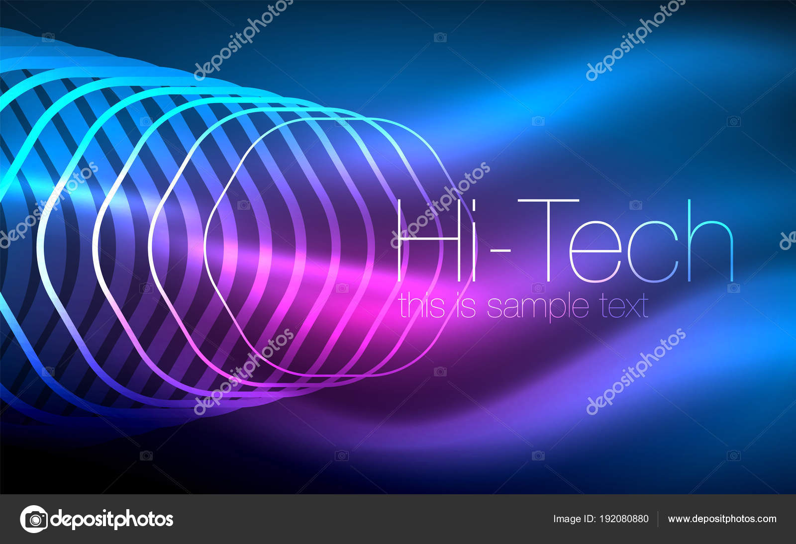 Outline hexagons, glowing geometric shapes, digital techno abstract ...
