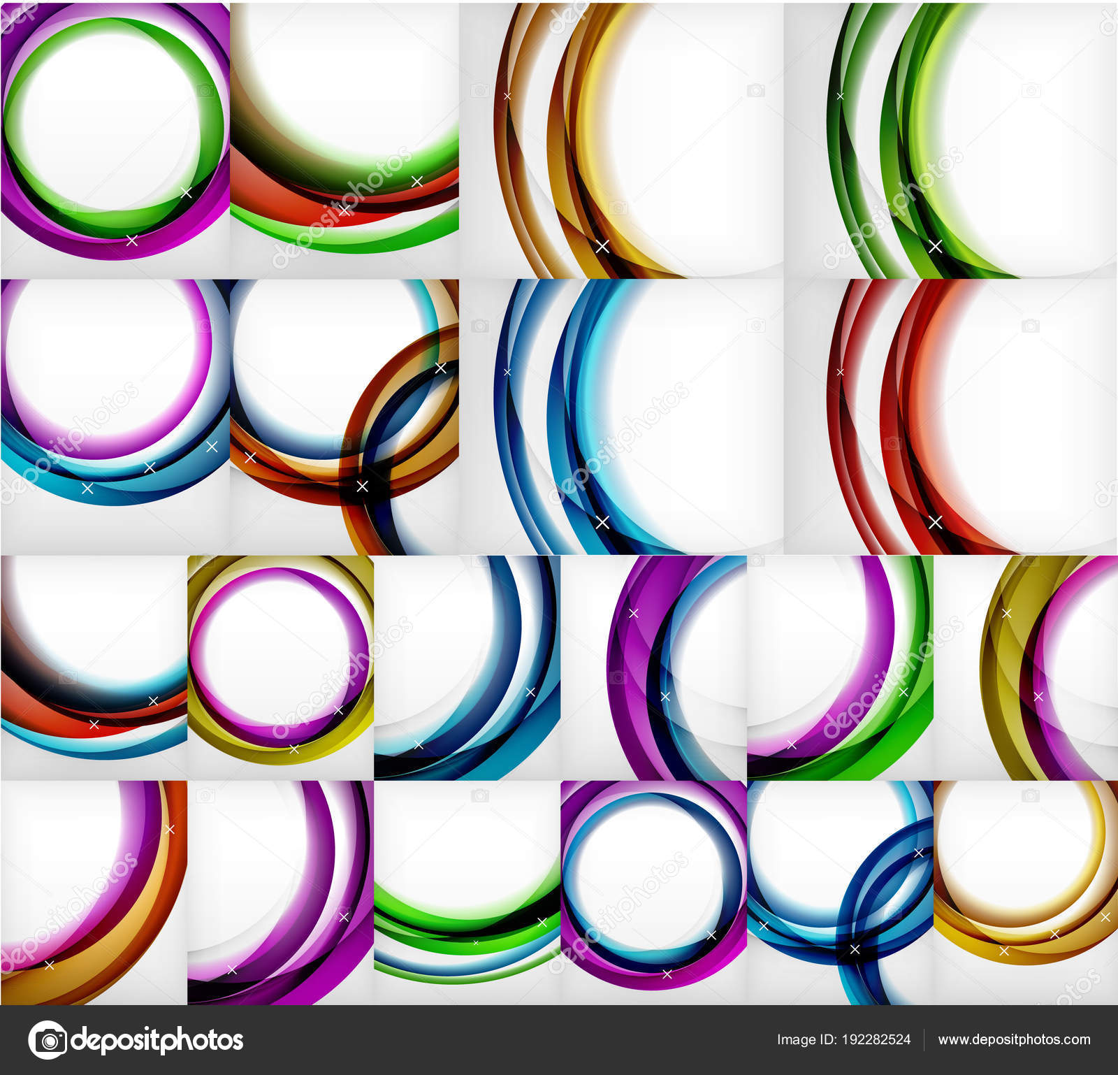 Vector set of round circle abstract backgrounds Stock Vector by ©akomov ...