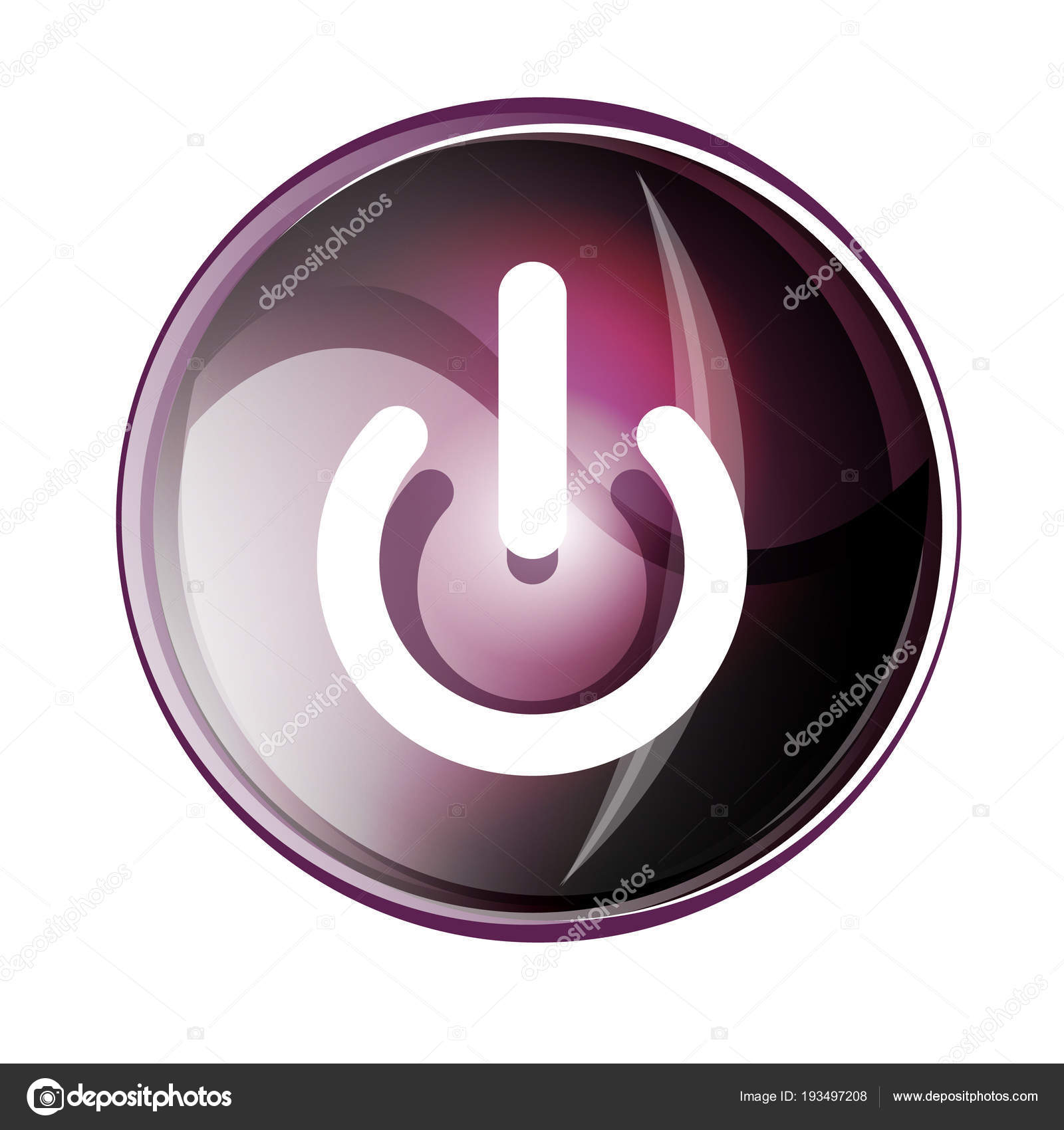 Icono de botón de encendido, símbolo de inicio Vector de stock ...
