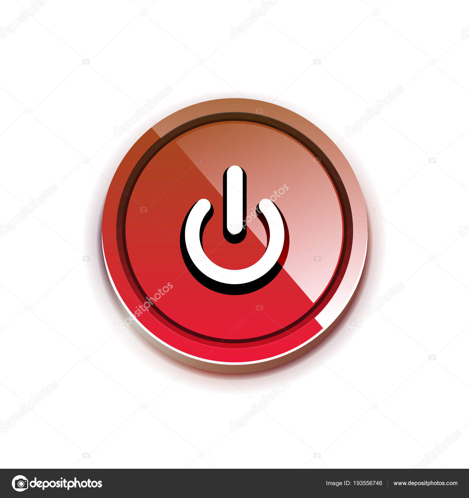 Power button icon, start symbol, web design UI or application design ...