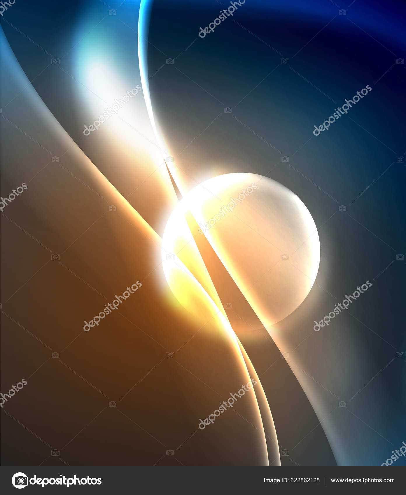 Shiny color bright neon abstract wave template. Abstract bright light ...