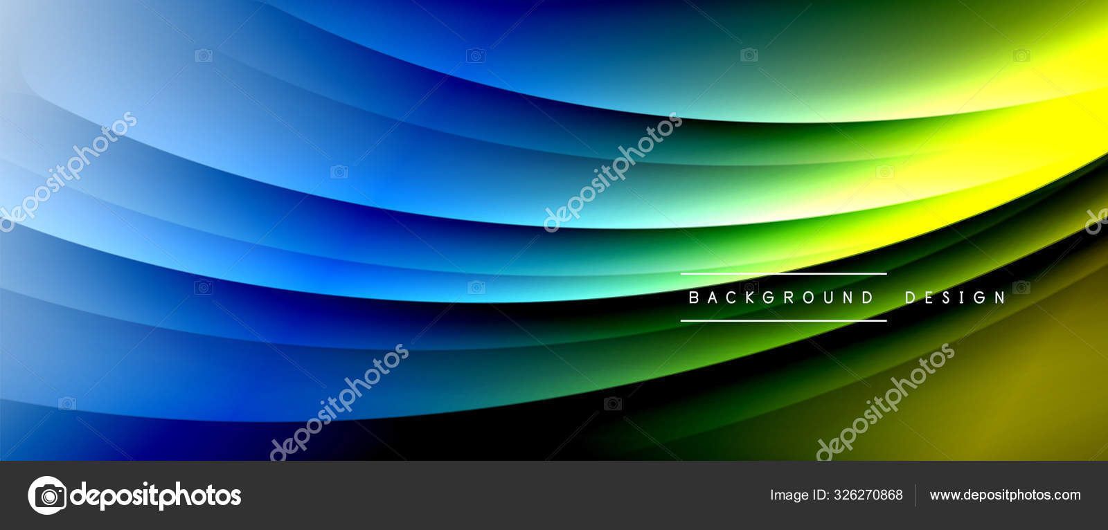 Wave liquid style lines with shadows and light on gradient background ...