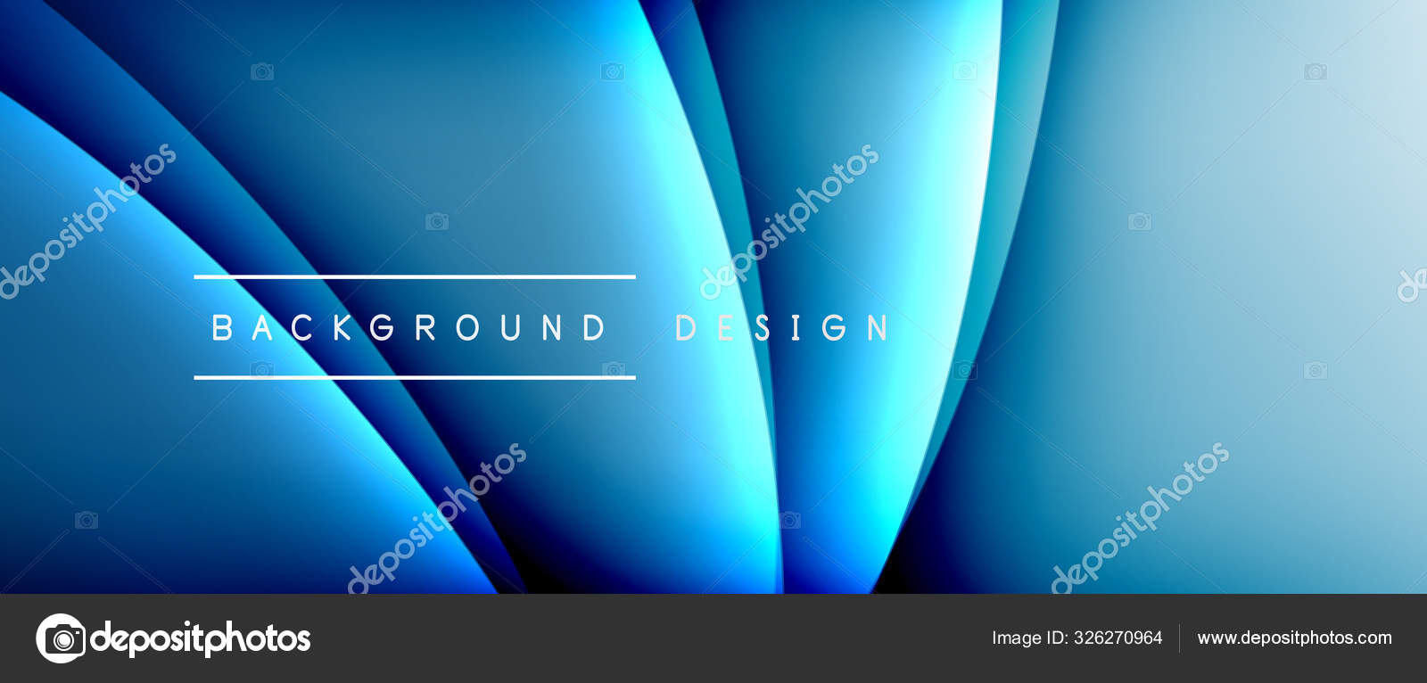 Wave liquid style lines with shadows and light on gradient background ...