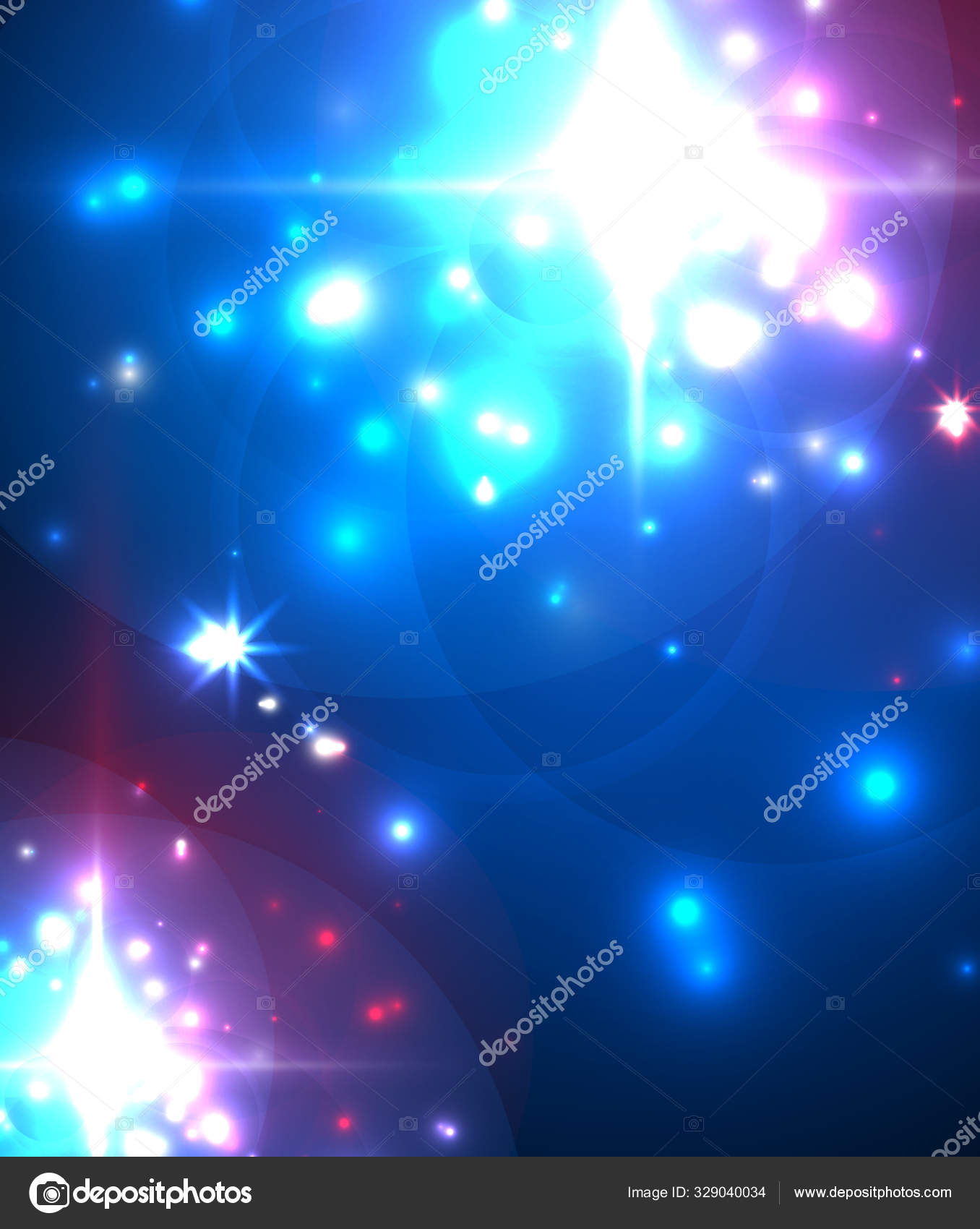 Abstract blue neon star background for celebration design. Luxury ...